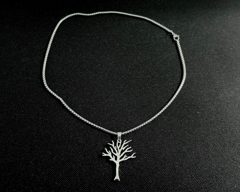 X's Tree Tattoo Stainless Steel Necklace, XXX Chain, American Hip Hop ...