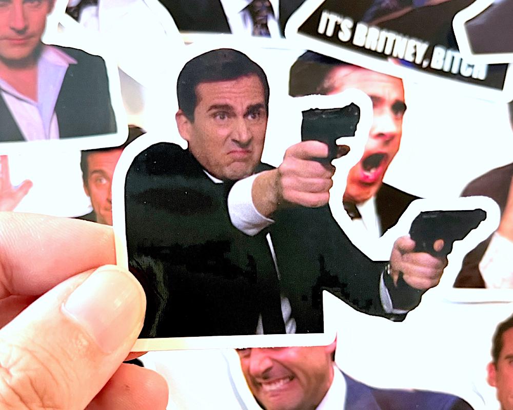 Michael Scott Meme Sticker, 12pcs Waterproof the Office Stickers Laptop ...