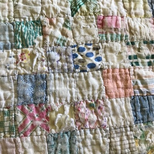 Delicate Vintage Postage Stamp Diamond Patterned Handmade Quilt - Etsy