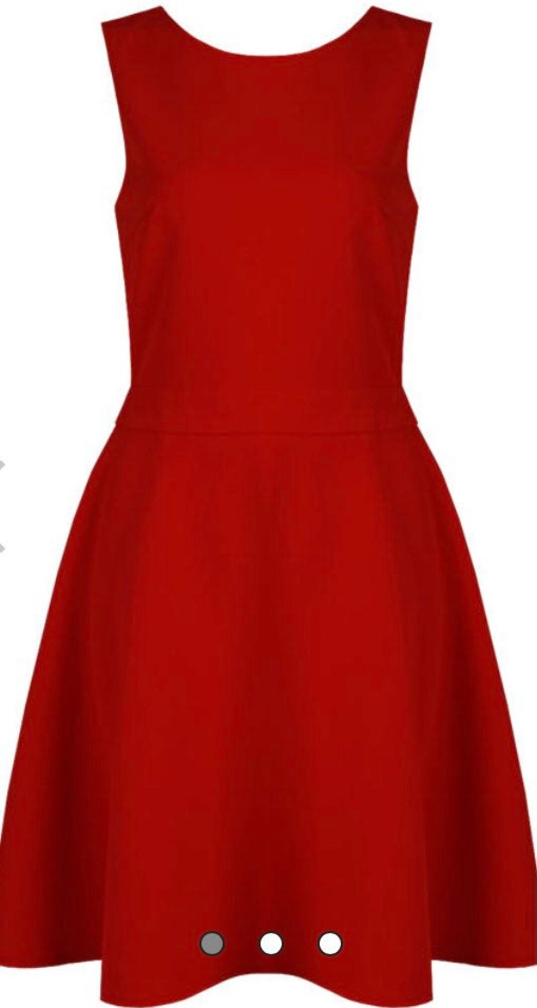 Red Strappy Back Skater Dress - Etsy