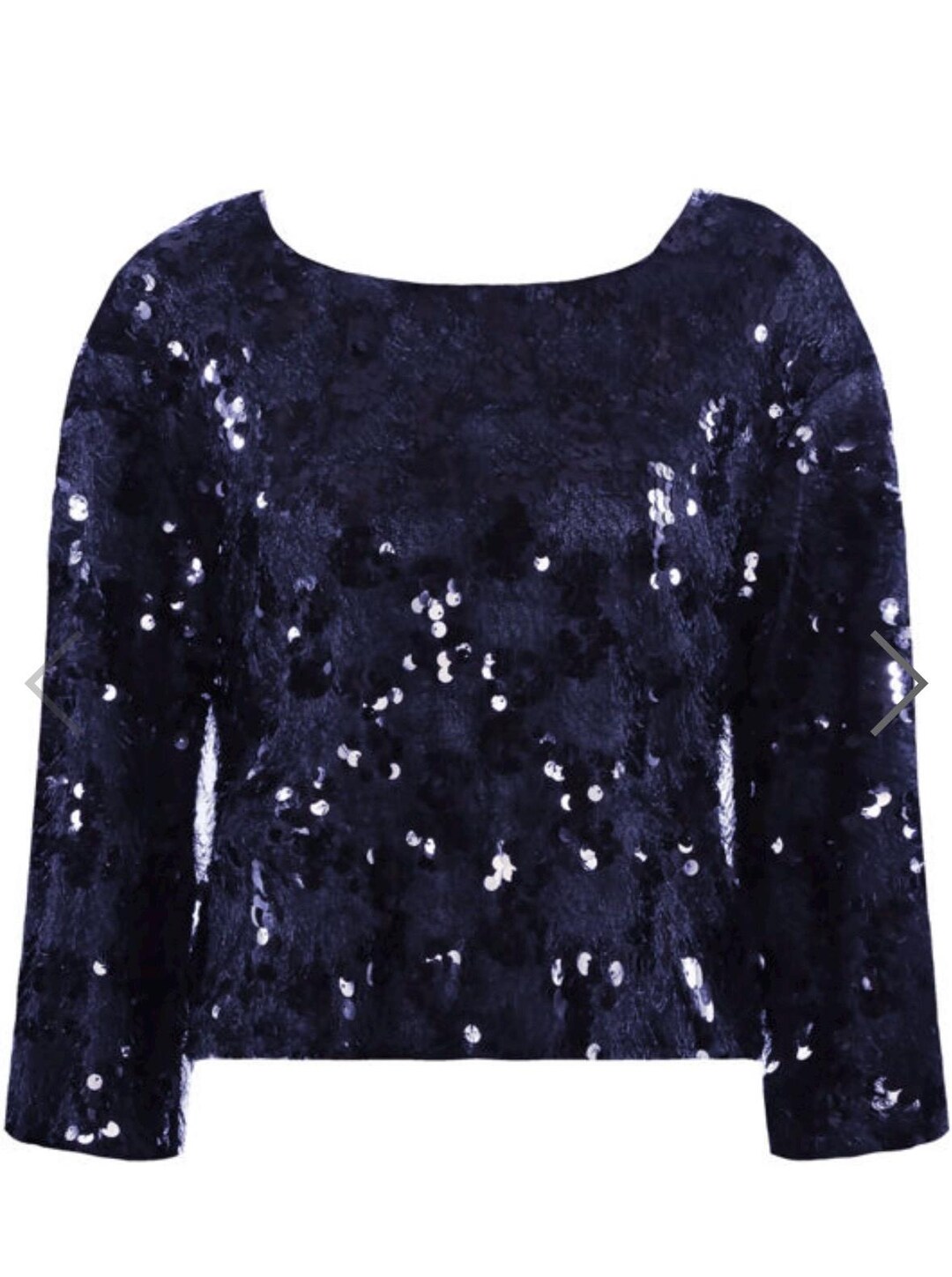 Navy Sequin Top - Etsy