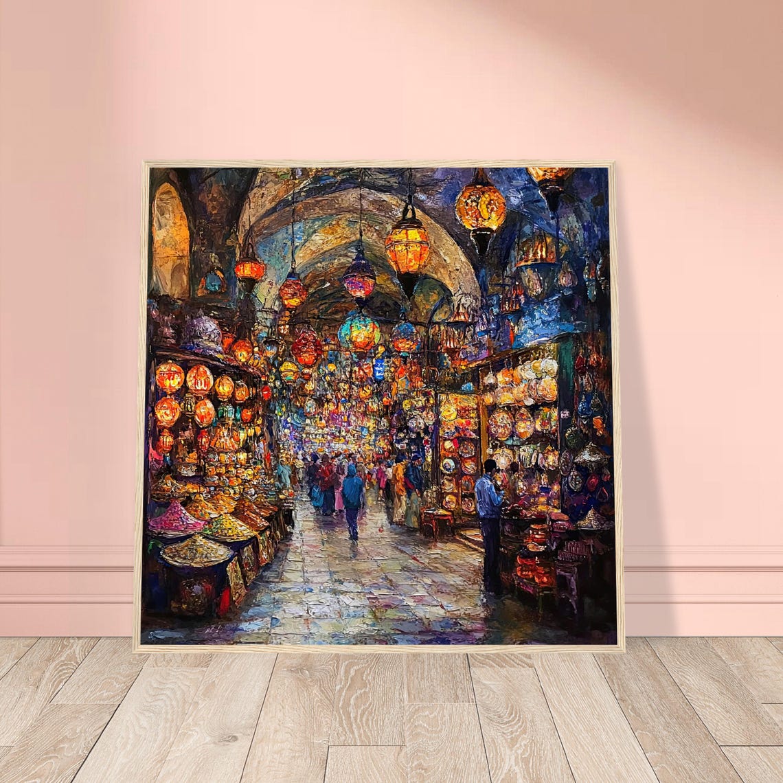 Istanbul Grand Bazaar Print: Colorful Turkish Market Scene Wall Art ...