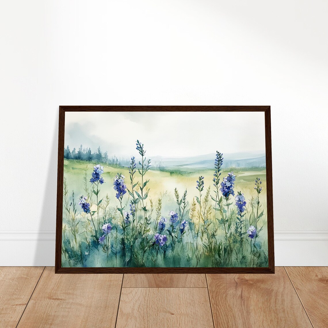 Temecula Wildflowers Watercolor Painting: California Spring Meadow Art ...