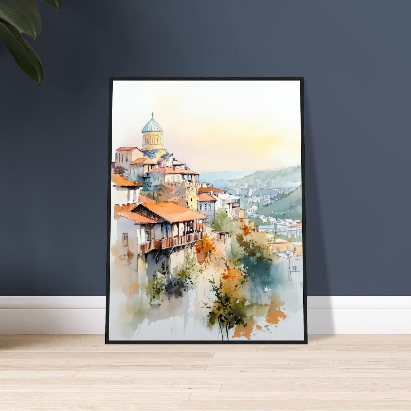 Tbilisi Watercolor Print: Georgia Wall Art, Old Town Travel Poster - Etsy