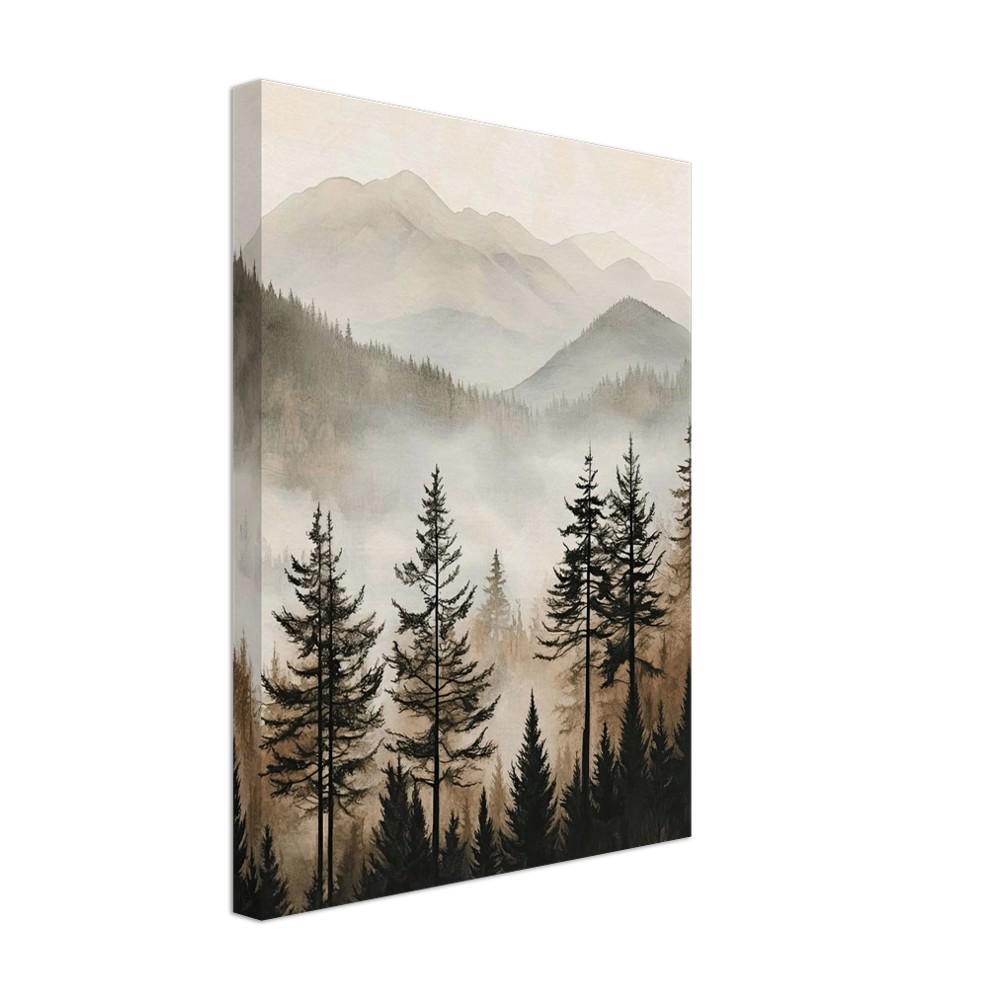 Appalachian Mountains Watercolor Painting PRINT Misty Mountain Forest ...