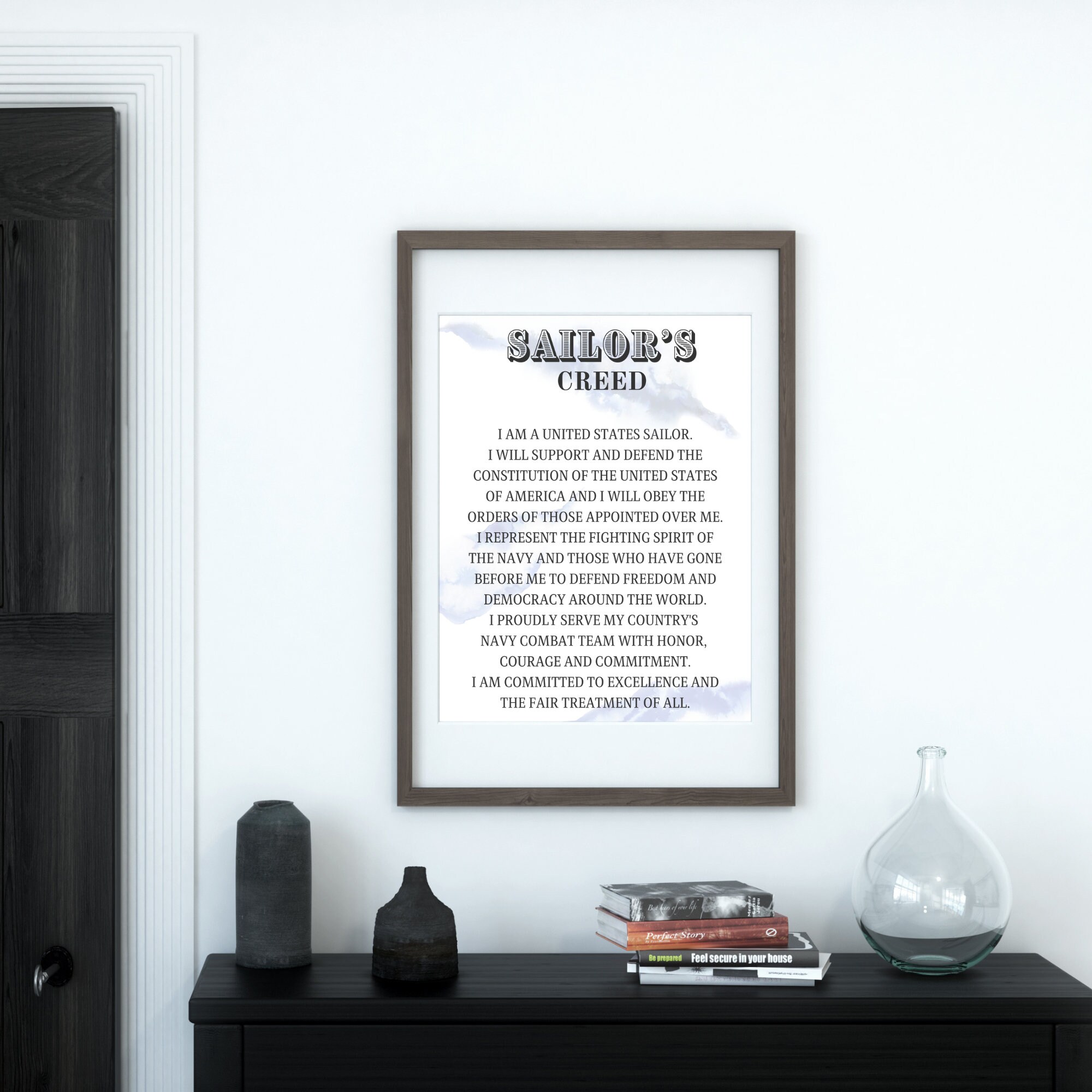 Sailor's Creed, Navy, DIGITAL PRINTS, High Quality, Wall Decor, Quotes ...