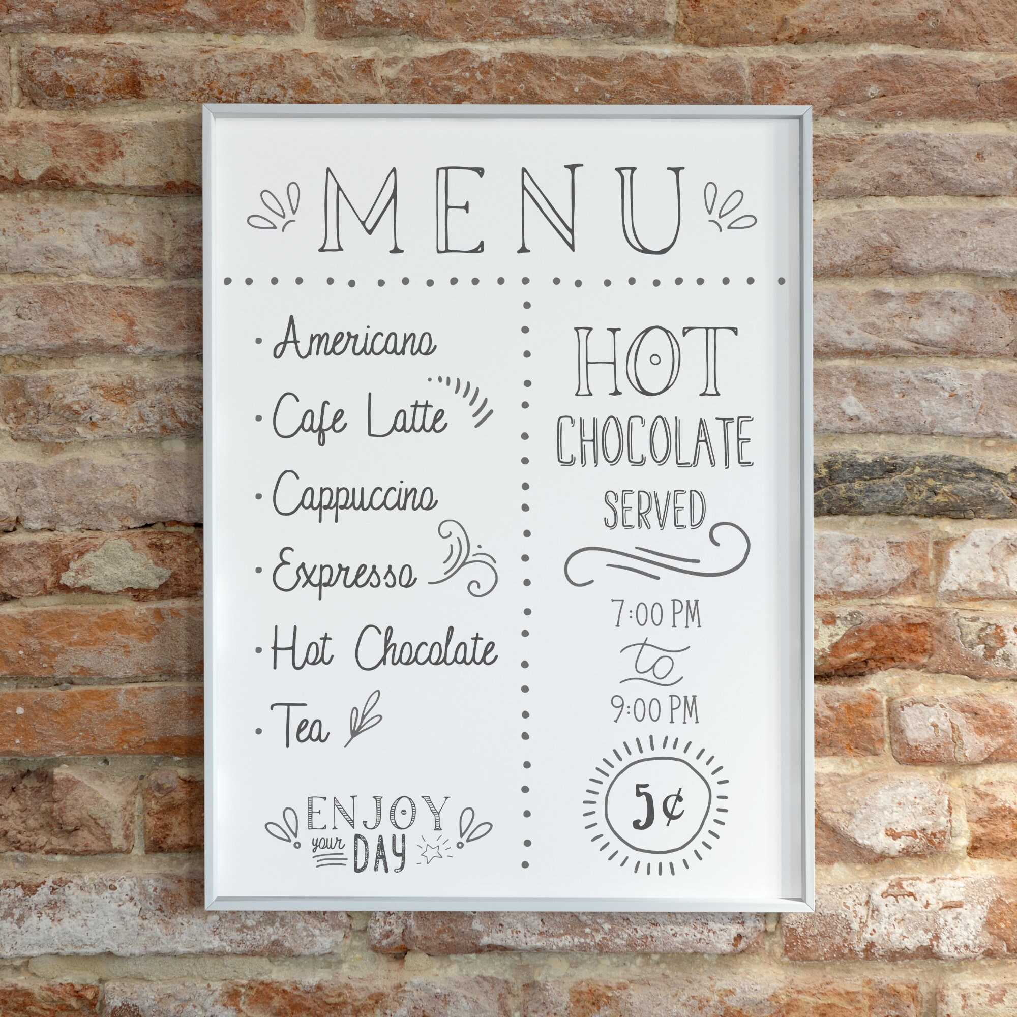 Coffee Station Menu, DIGITAL PRINTS, High Quality, Wall Decor, Wall Art ...