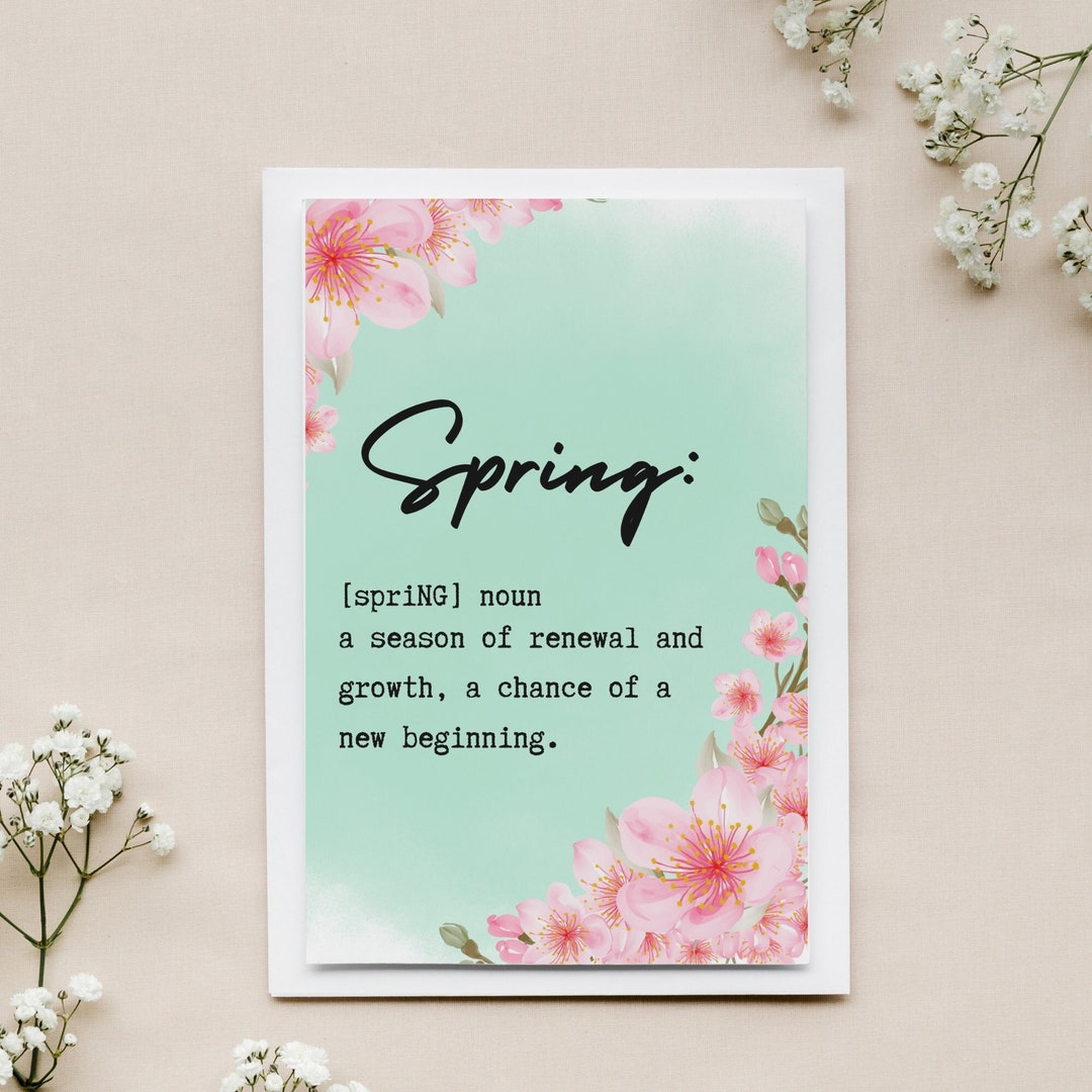 Spring Season, Change Season, Definition, Quote, DIGITAL PRINTS, High ...