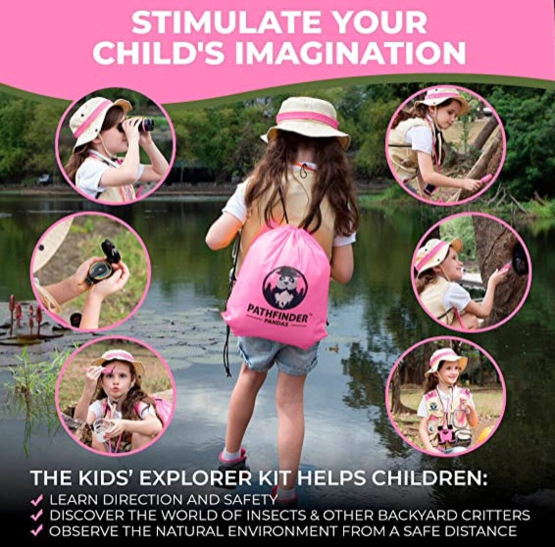 Kids Explorer Kit/premium Outdoor & Adventure Kit for Girls Ages 4-12 ...