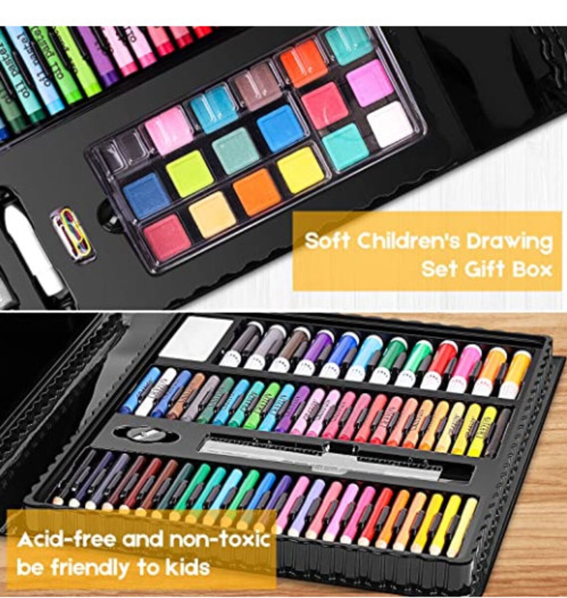 Beginners Art Set Case With Trifold Easel, Sketch Pad, Coloring Book ...