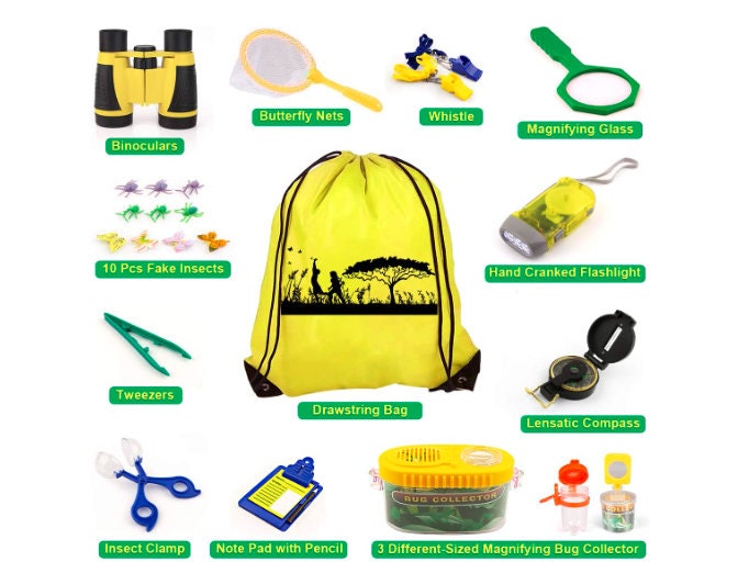 24pcs Kids Outdoor Adventure Camping Kit & Bug Catcher Kit With ...
