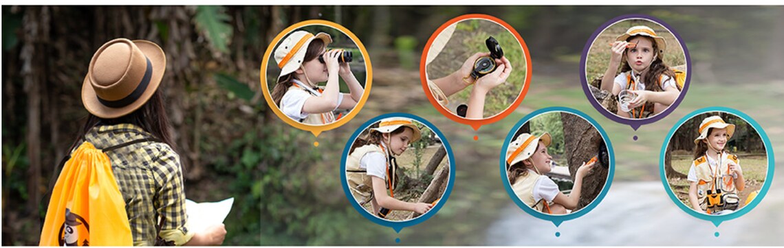 Kids Explorer Kit/premium Outdoor & Adventure Kit for Girls Ages 4-12 ...
