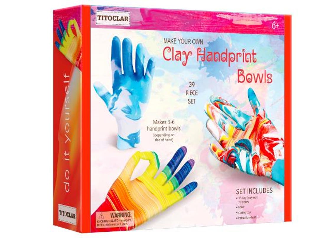 Make Your Own Clay Handprint Bowl/arts & Crafts for Kits (4-12+) - Etsy