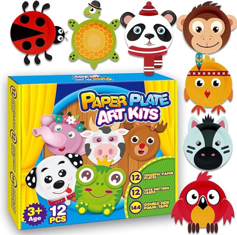 Animal Paper Plate Craft Kit: Fun Preschool Activity (12-pack) - Etsy
