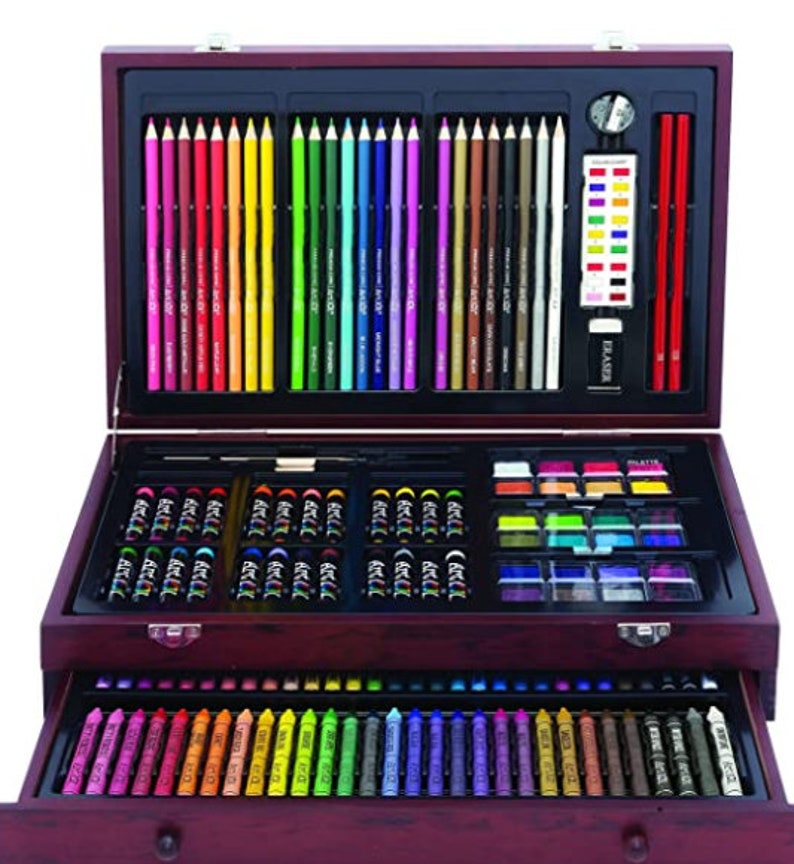 Art 101 Doodle And Color 142 Pc Art Set Portable Art Studio Etsy