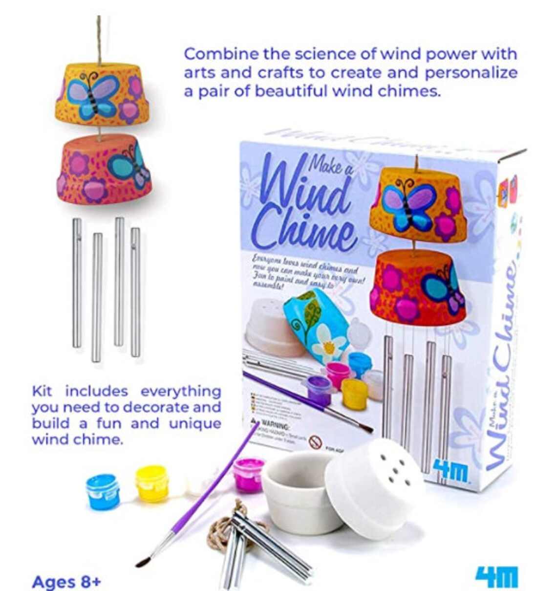 4M DIY Make A Wind Chime Kit Arts & Craft Construct and - Etsy