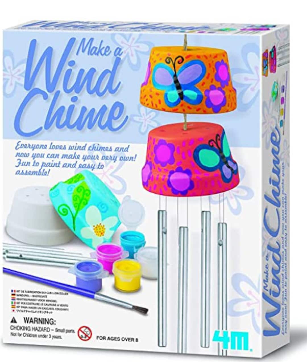 4M DIY Make A Wind Chime Kit - Arts & Craft Construct and Paint A Wind ...