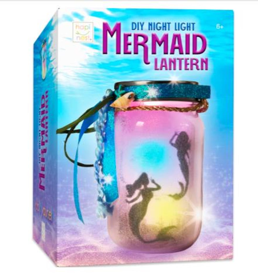 DIY Night Light Mermaid Lantern Jar/make Your Own Mermaid Night Light ...