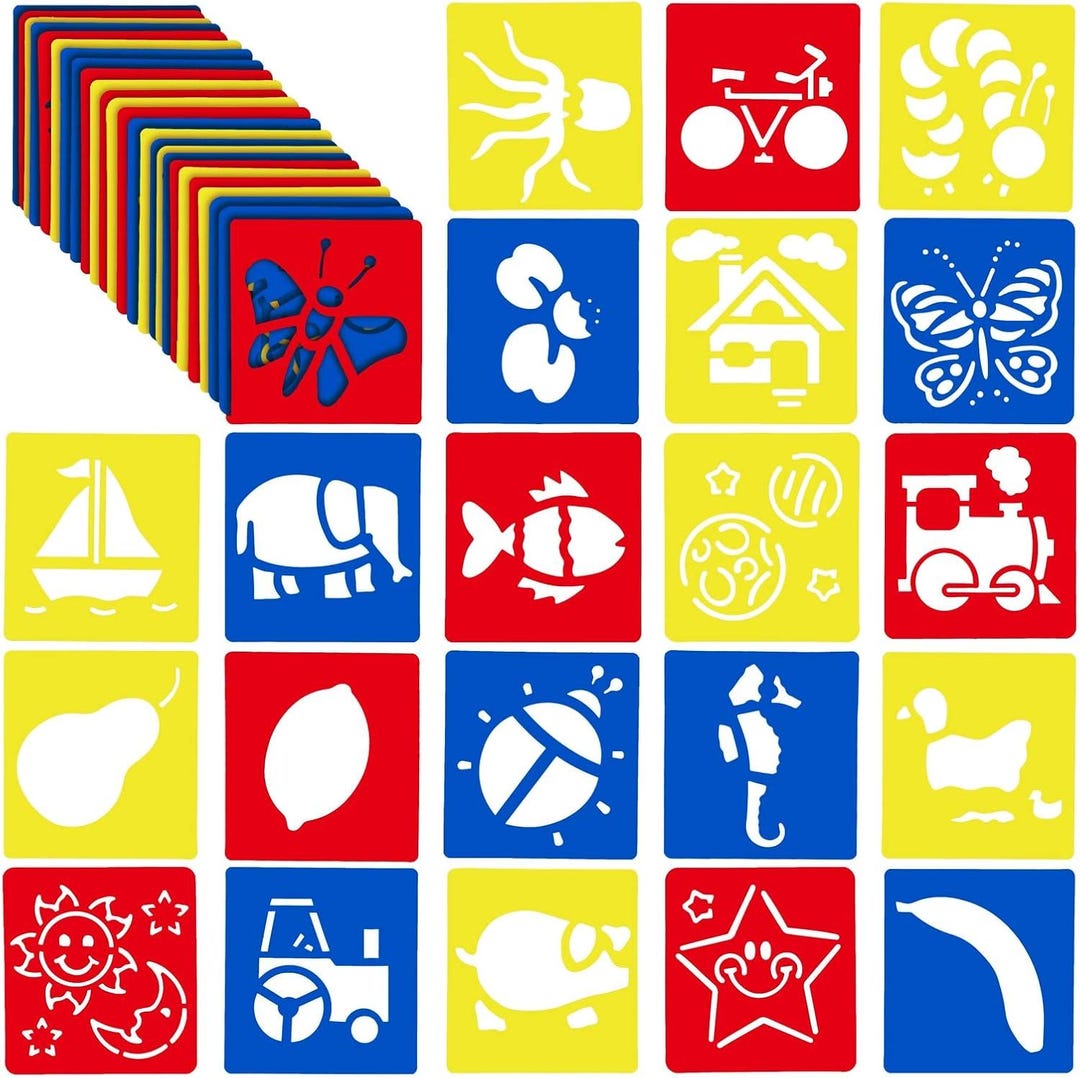 54-pack Animal Drawing Stencils, Plastic Hollow Templates for Crafts ...