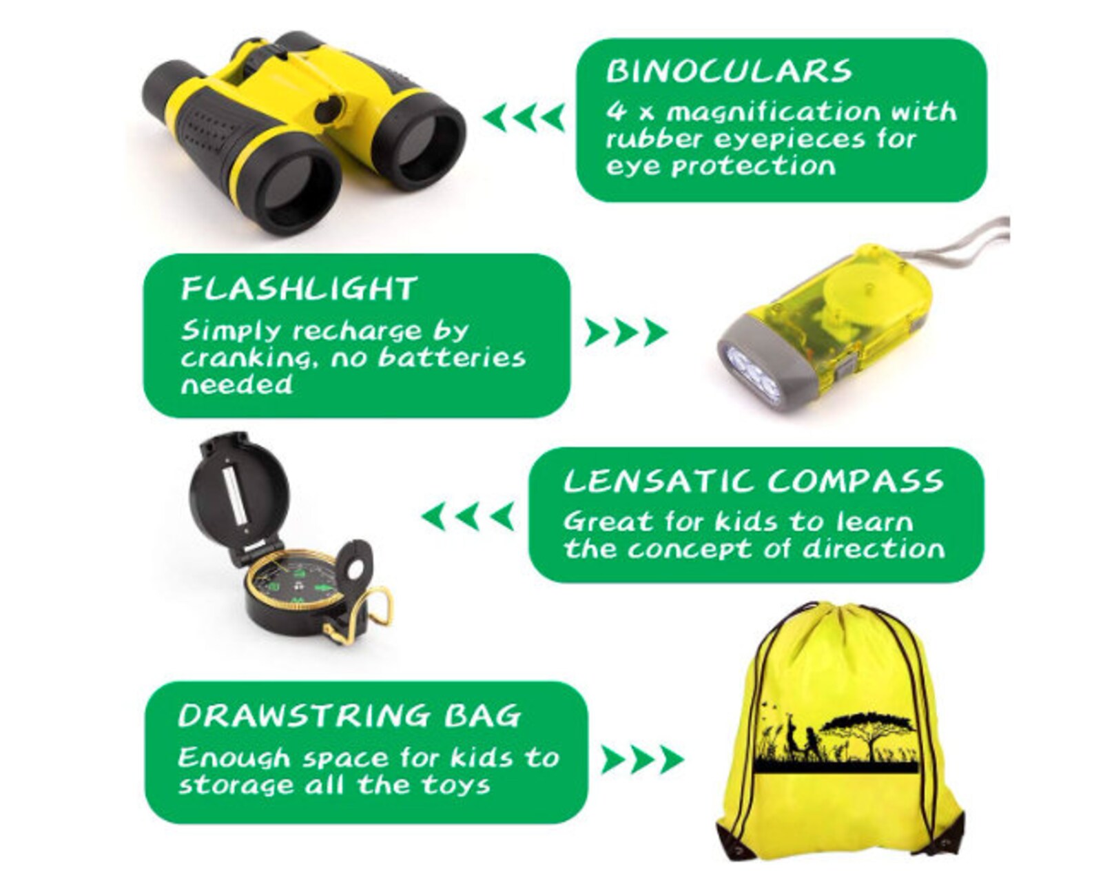 24pcs Kids Outdoor Adventure Camping Kit & Bug Catcher Kit With ...