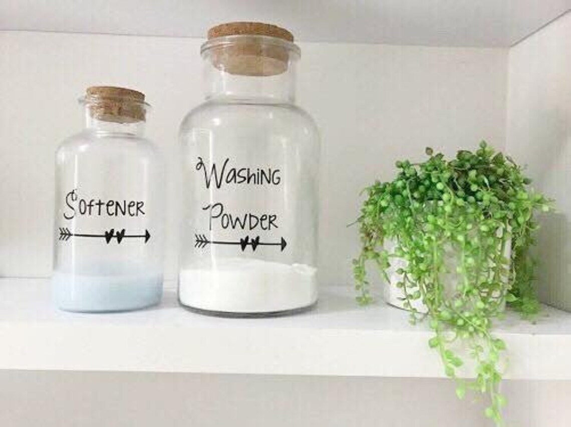 Laundry Label Sets Kmart Jars - Etsy Australia