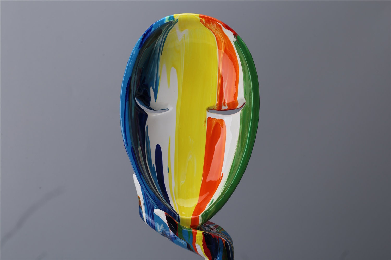 Imaginative Painted Woman Face Statue Abstract Art Figurine - Etsy UK