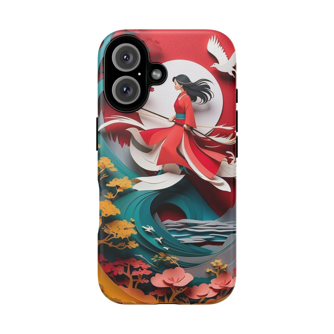 Samurai Phone Case: Japanese Art Tough Phone Cover - Etsy