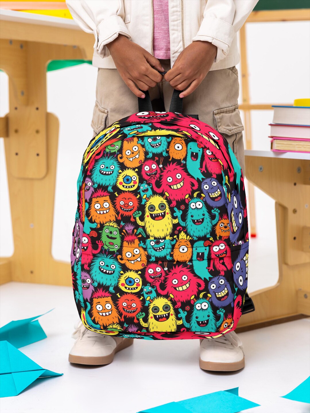 Monster Backpack, Kids Back to School Bag, Monster School Supplies ...