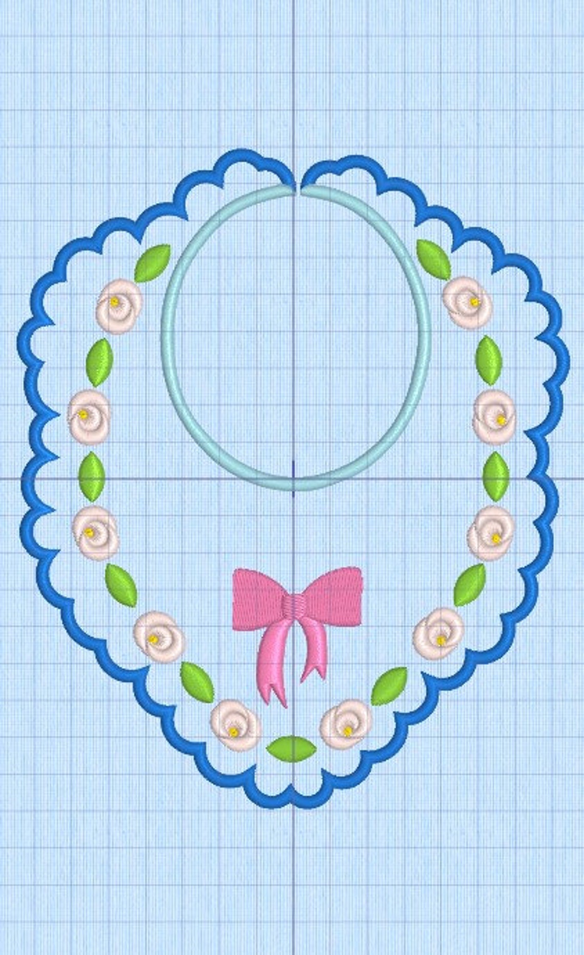 Floral Baby Bib Machine Embroidery Design (digital Download) - Etsy
