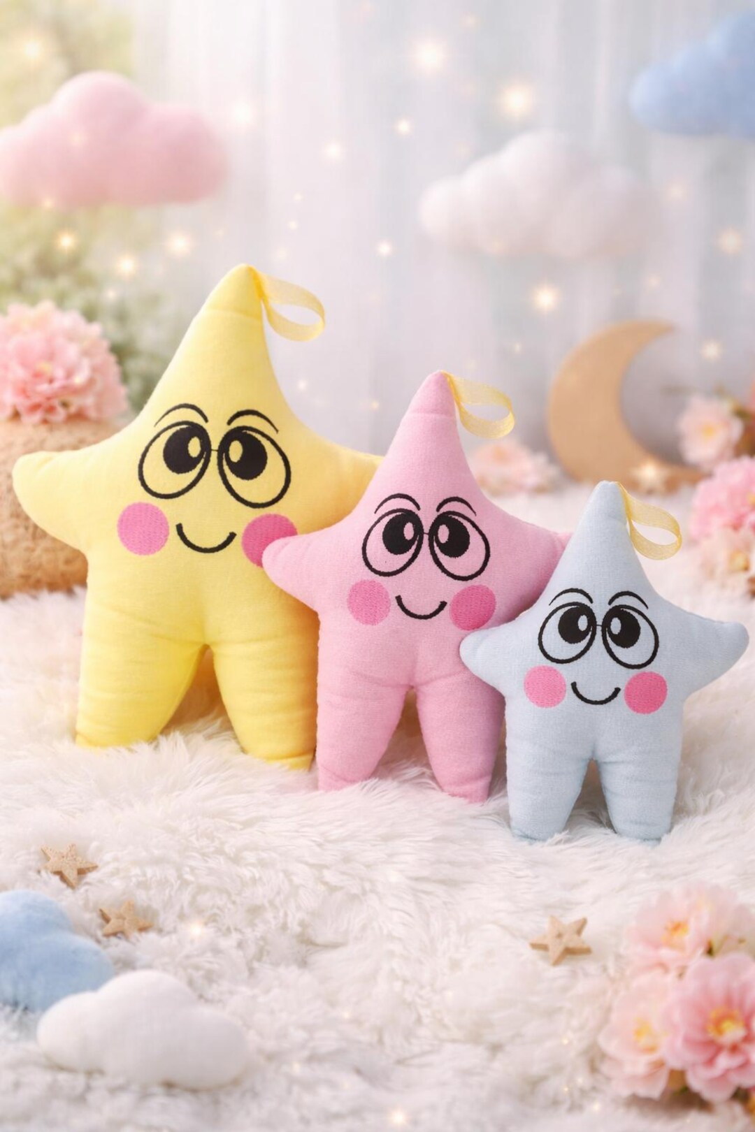 ITH Star Stuffie Embroidery Design | Baby Plush Pattern (multiple Sizes ...