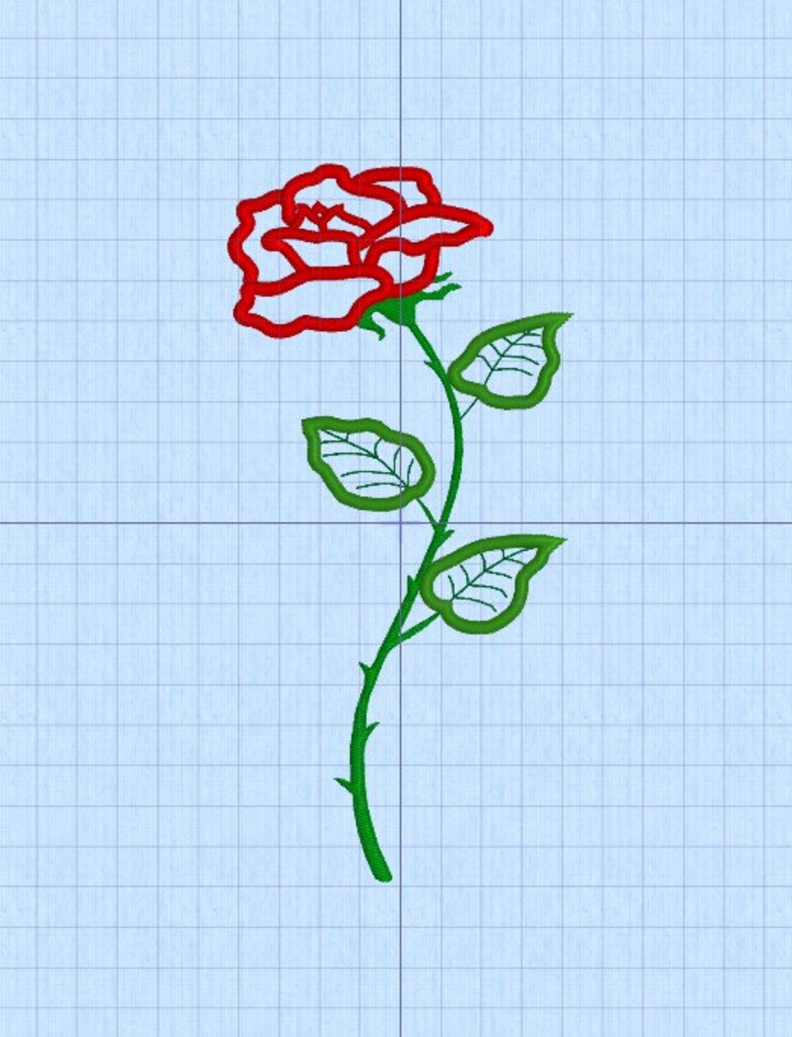 Rose Machine Embroidery Design, Rose Digital Embroidery Design, Instant ...