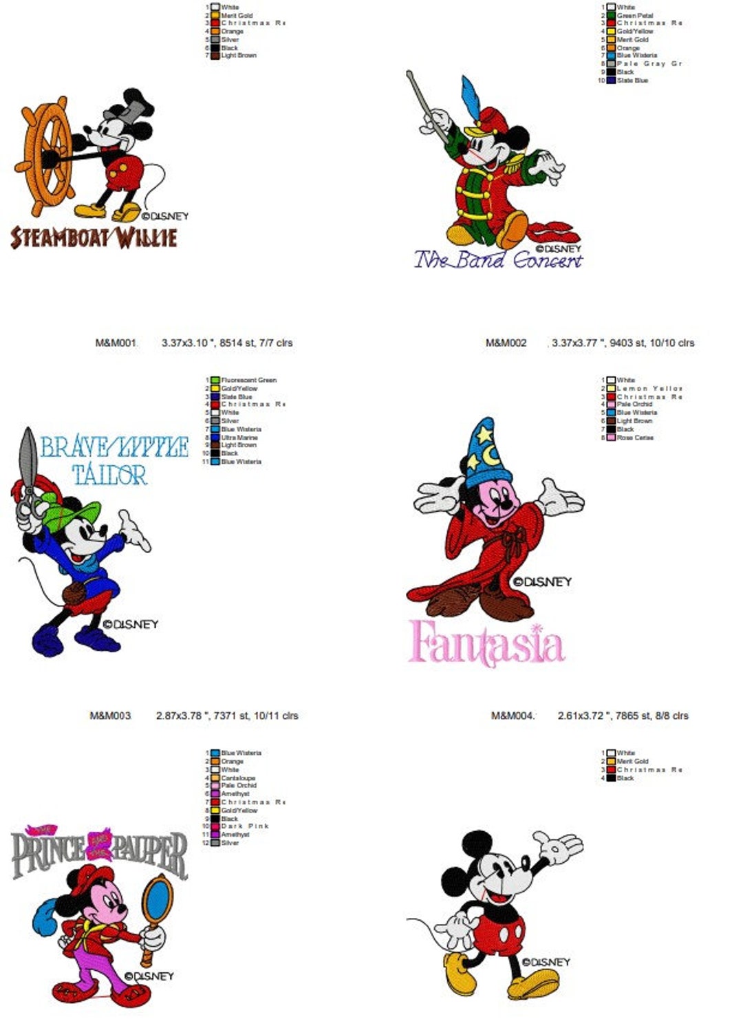 Mickey and Minnie Mouse,machine Embroidery Designs, Digital Embroidery Designs,instant Download ...