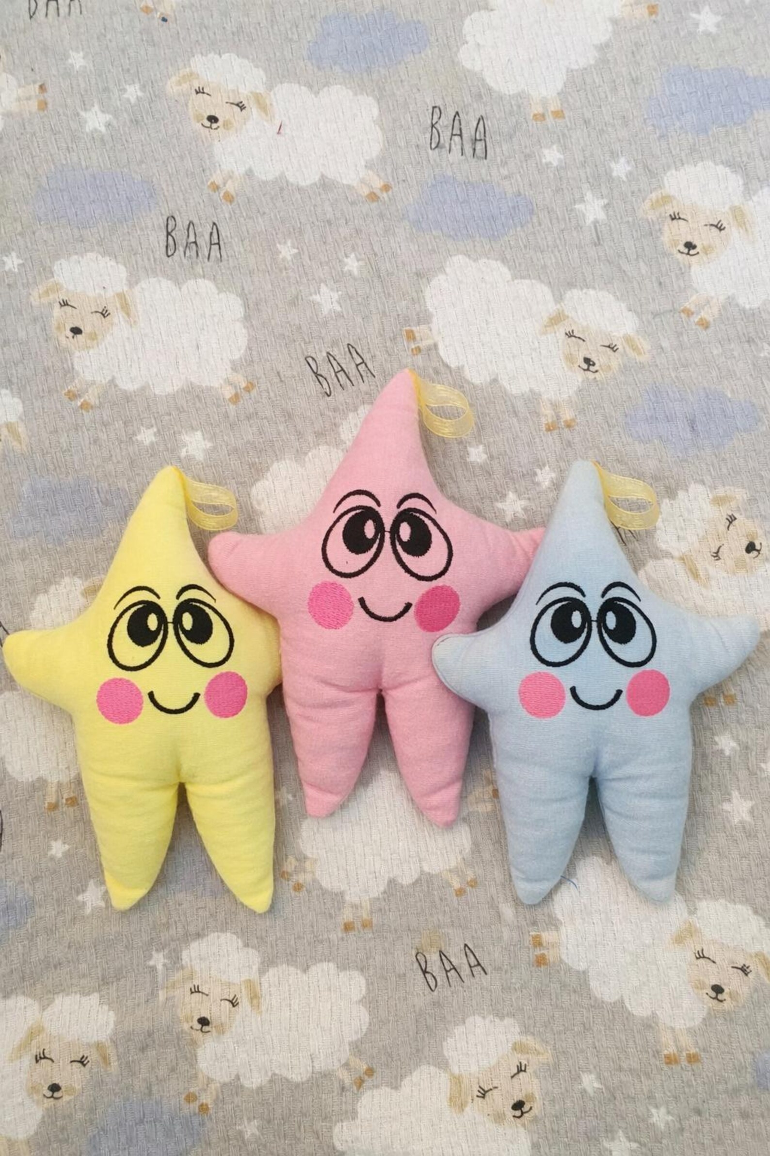 ITH Star Stuffie Embroidery Design | Baby Plush Pattern (multiple Sizes ...