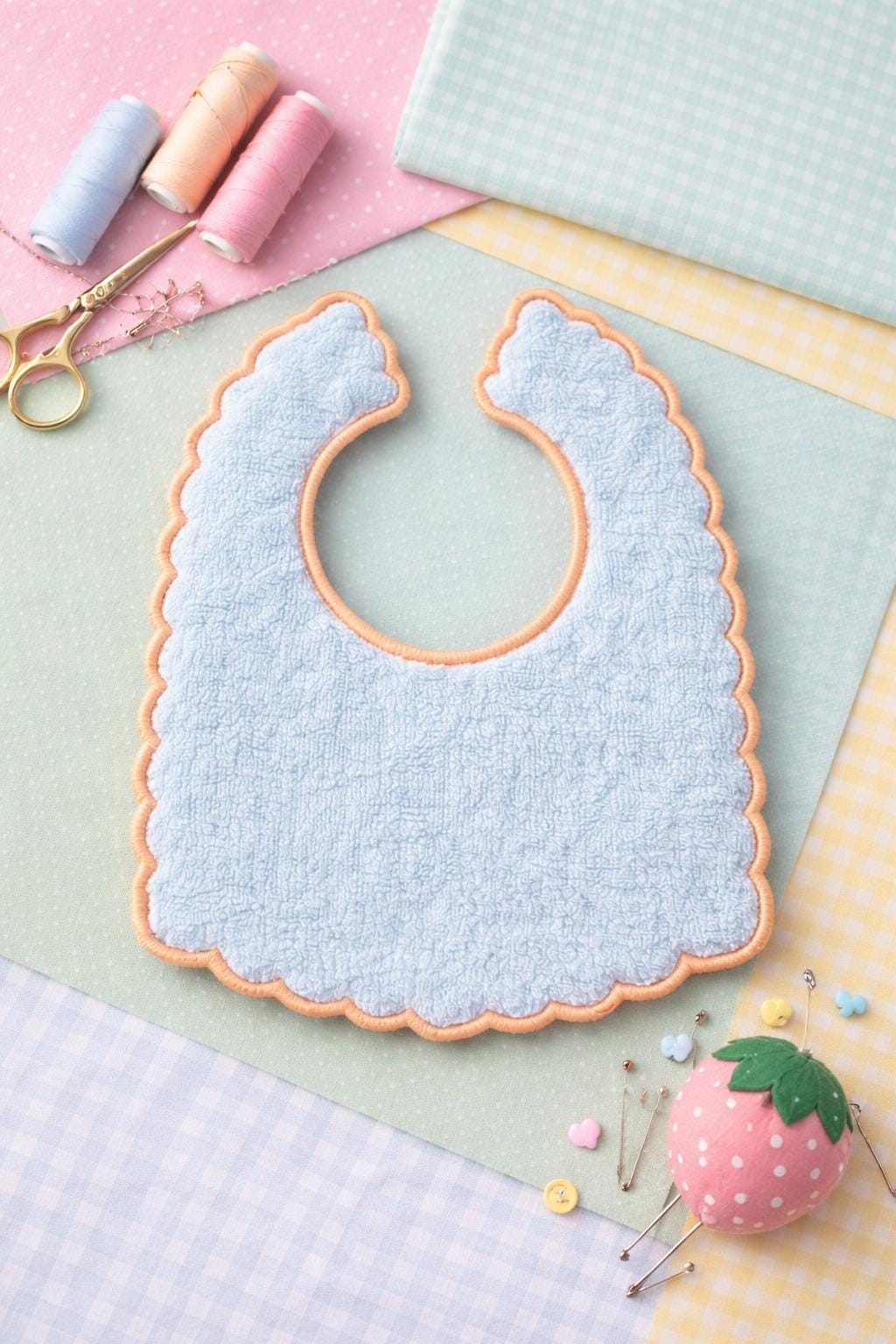ITH Baby Bib Embroidery Design – In-the-hoop Template (instant Download ...