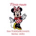 Minnie Mouse Machine Embroidery Design,minnie Mouse Digital Embroidery ...