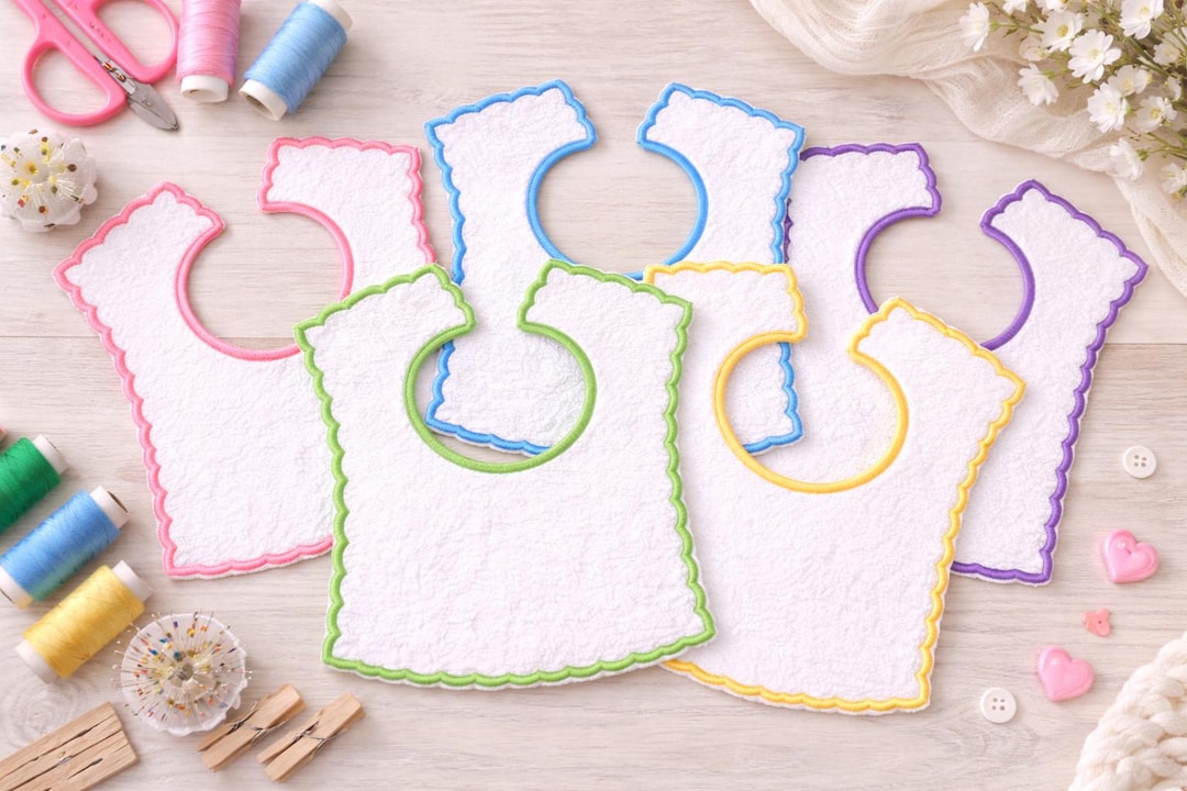 ITH Baby Bib Embroidery Design – Machine Applique Pattern (zipped Files ...