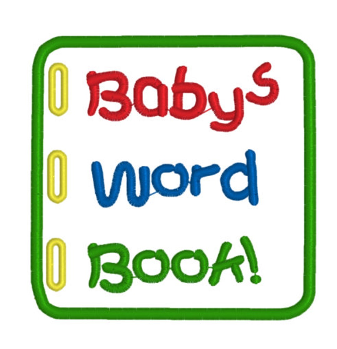 Babys Word Book Machine Embroidery Design-babys Book Digital Embroidery ...