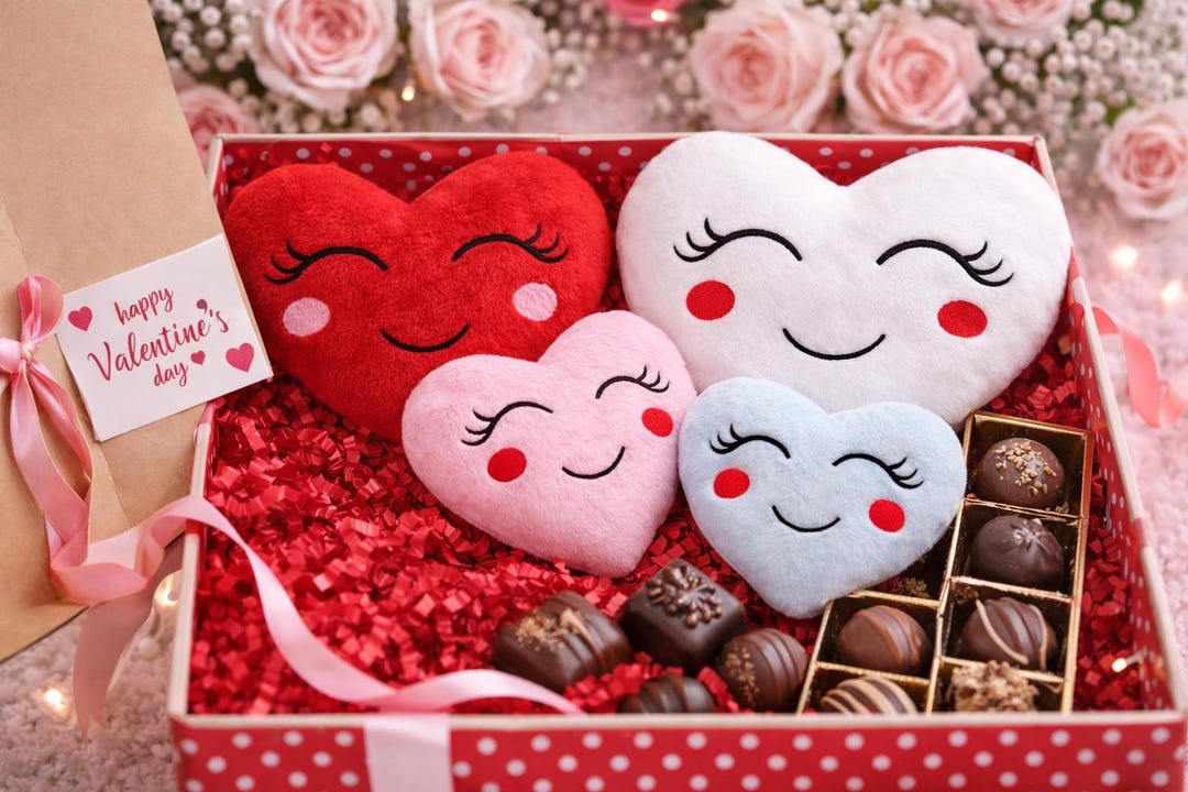 ITH Smiling Heart Plush Embroidery Design | Valentine Pillow (digital ...