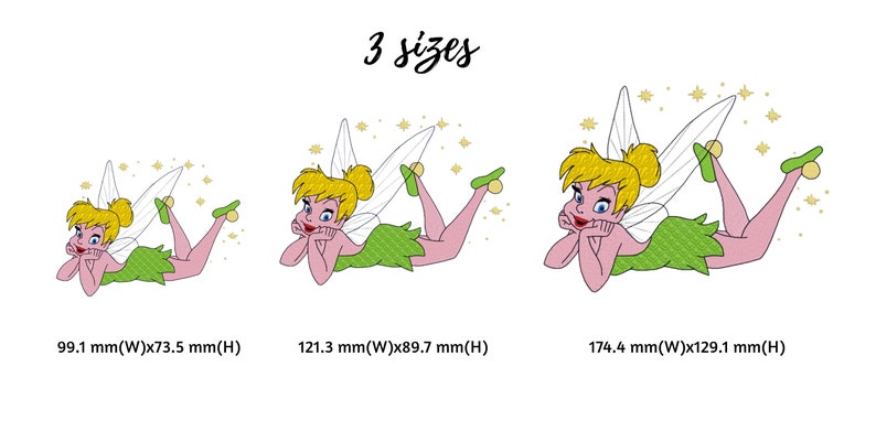 Tinkerbell-single Machine Embroidery Design. - Etsy