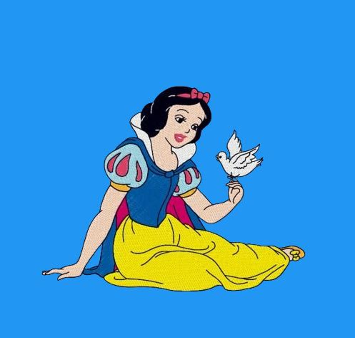 Snow White Machine Embroidery Design,snow White Digital Embroidery ...