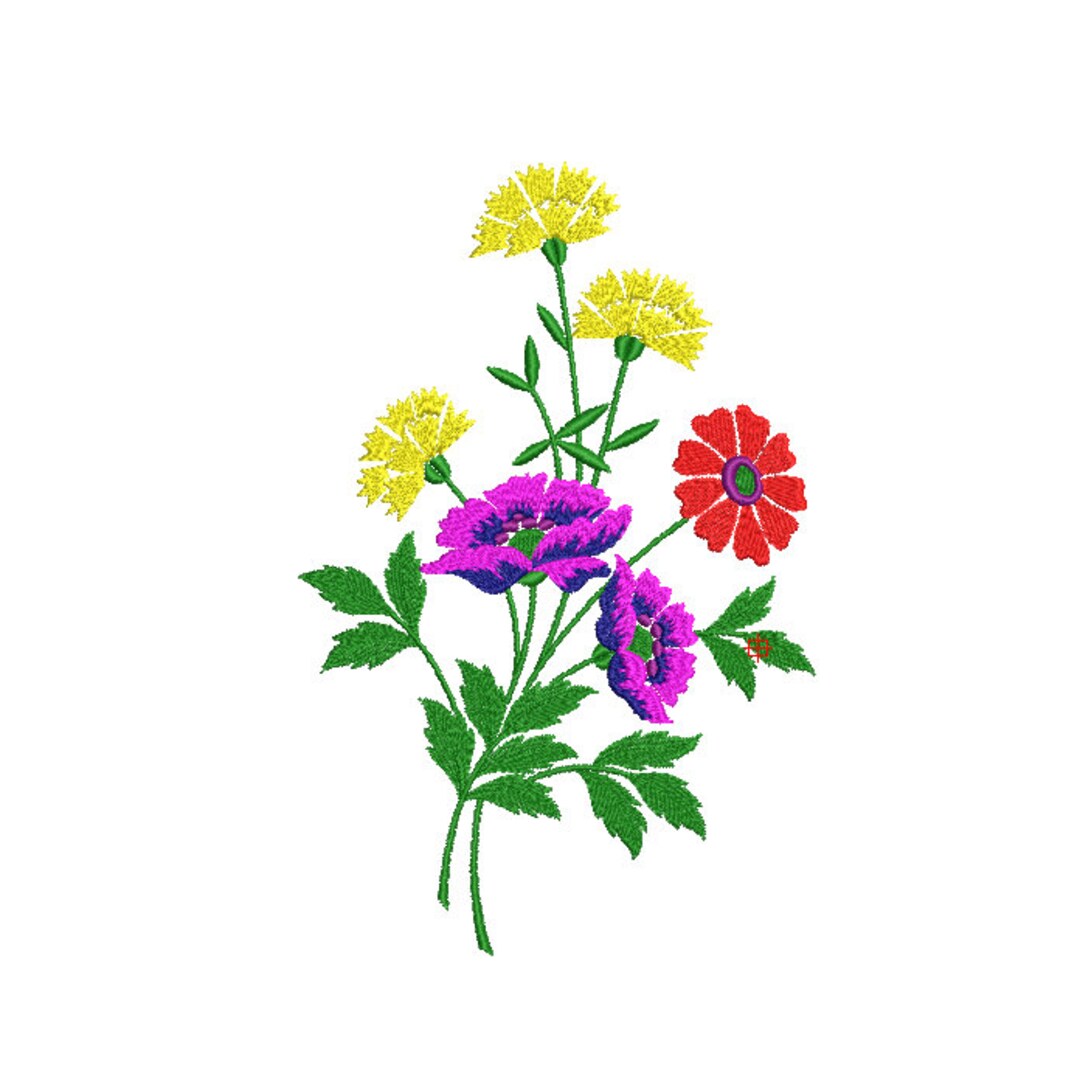 Flowers Machine Embroidery Design,digital Embroidery Design, Digital ...