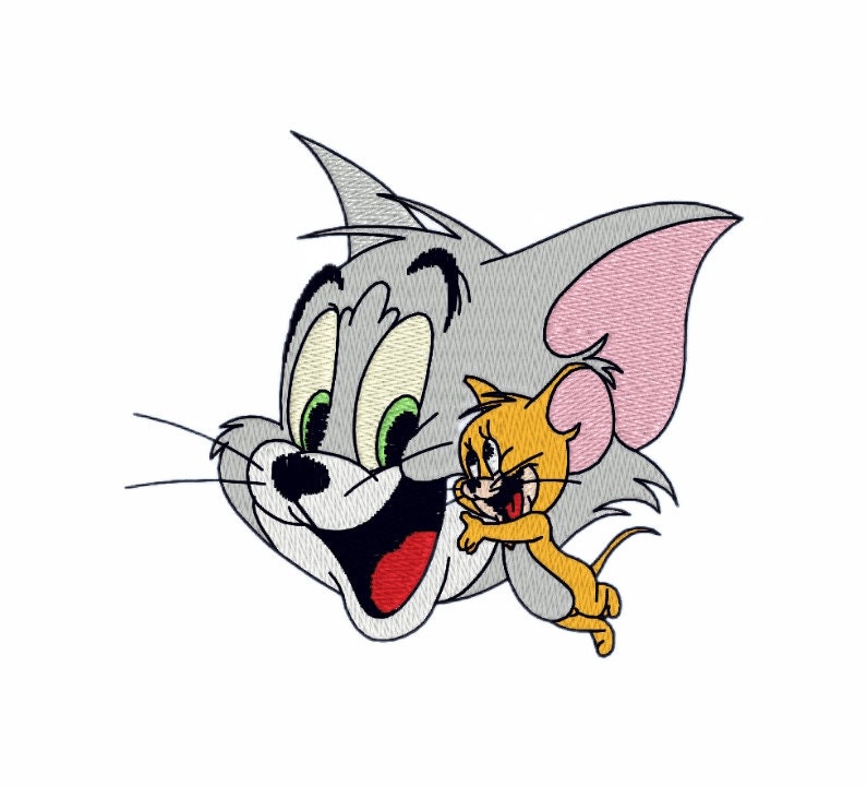 Tom and Jerry Embroidery Design, Machine Embroidery (digital Download ...