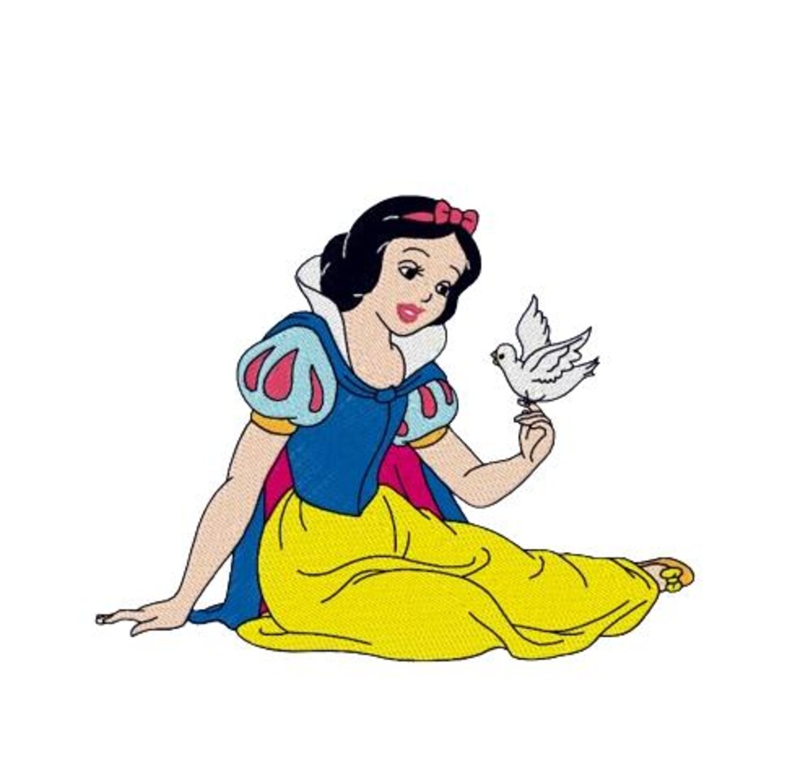 Snow White Machine Embroidery Design,snow White Digital Embroidery ...