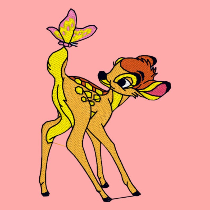 BAMBI Machine Embroidery Design for 4x4 Hoop in 12 Formatsread ...