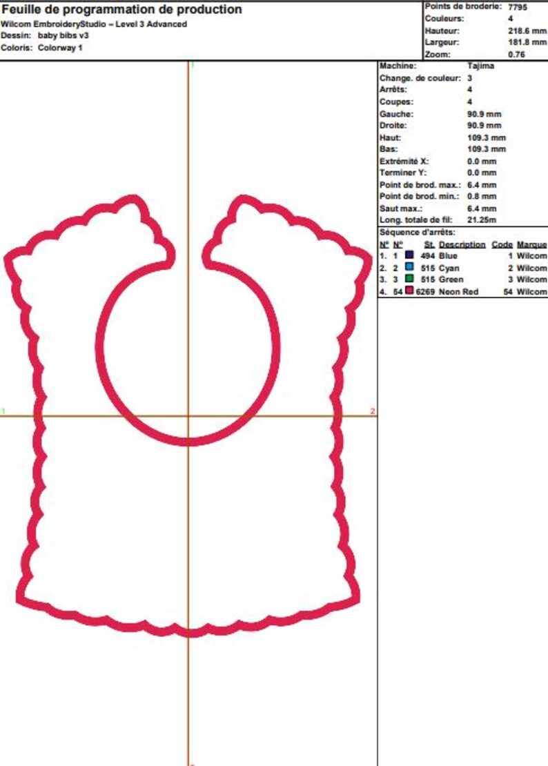 ITH Baby Bib Embroidery Design – Machine Applique Pattern (zipped Files ...