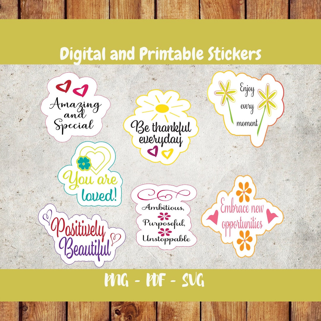 Inspirational Quotes Svg, Positive Sticker Png, Affirmation Svg ...