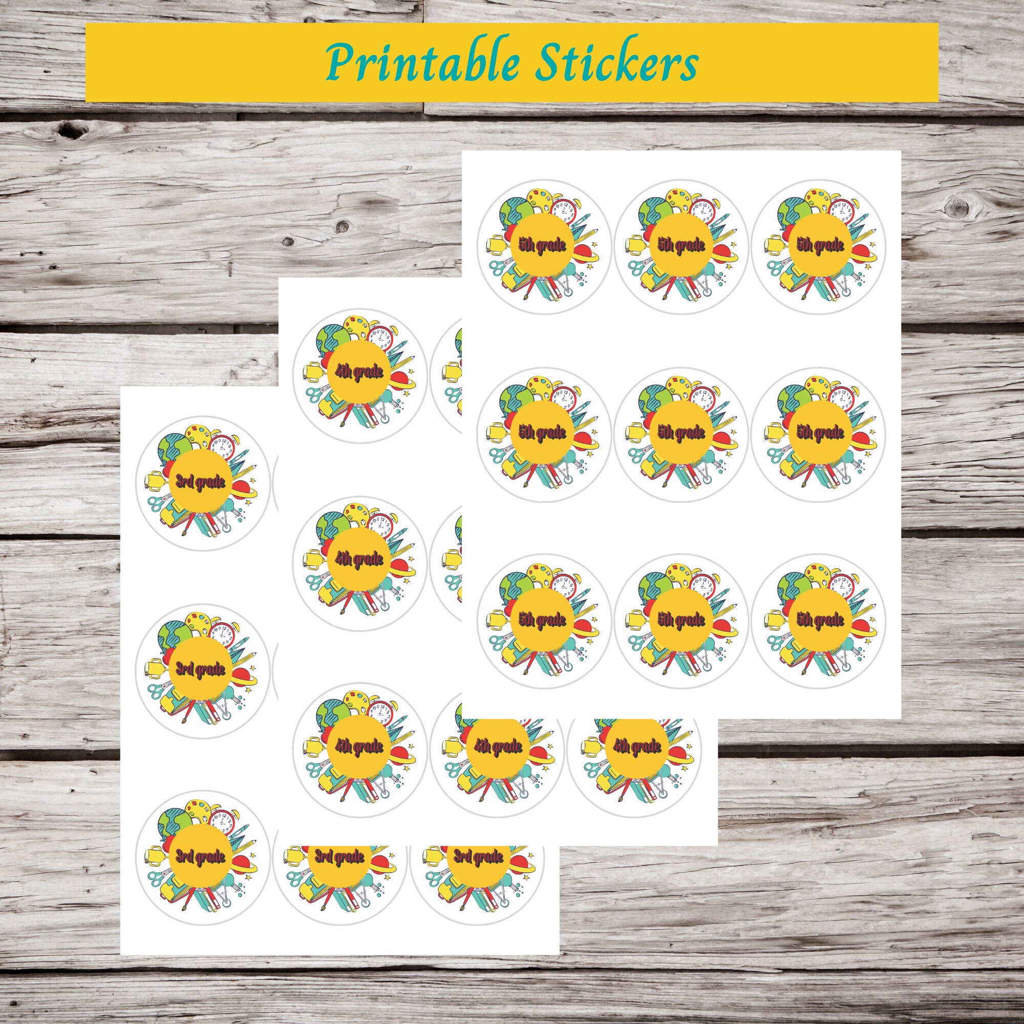 School Grade PNG Stickers, Back to School Bundle Png, Love School ...