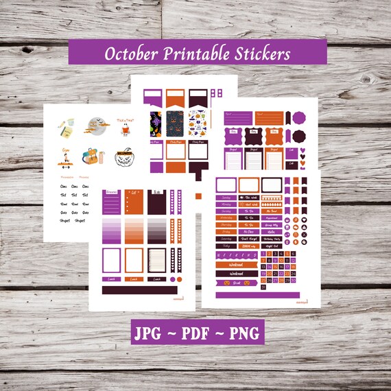 Planner Stickers PNG Printable Stickers College PNG - Etsy