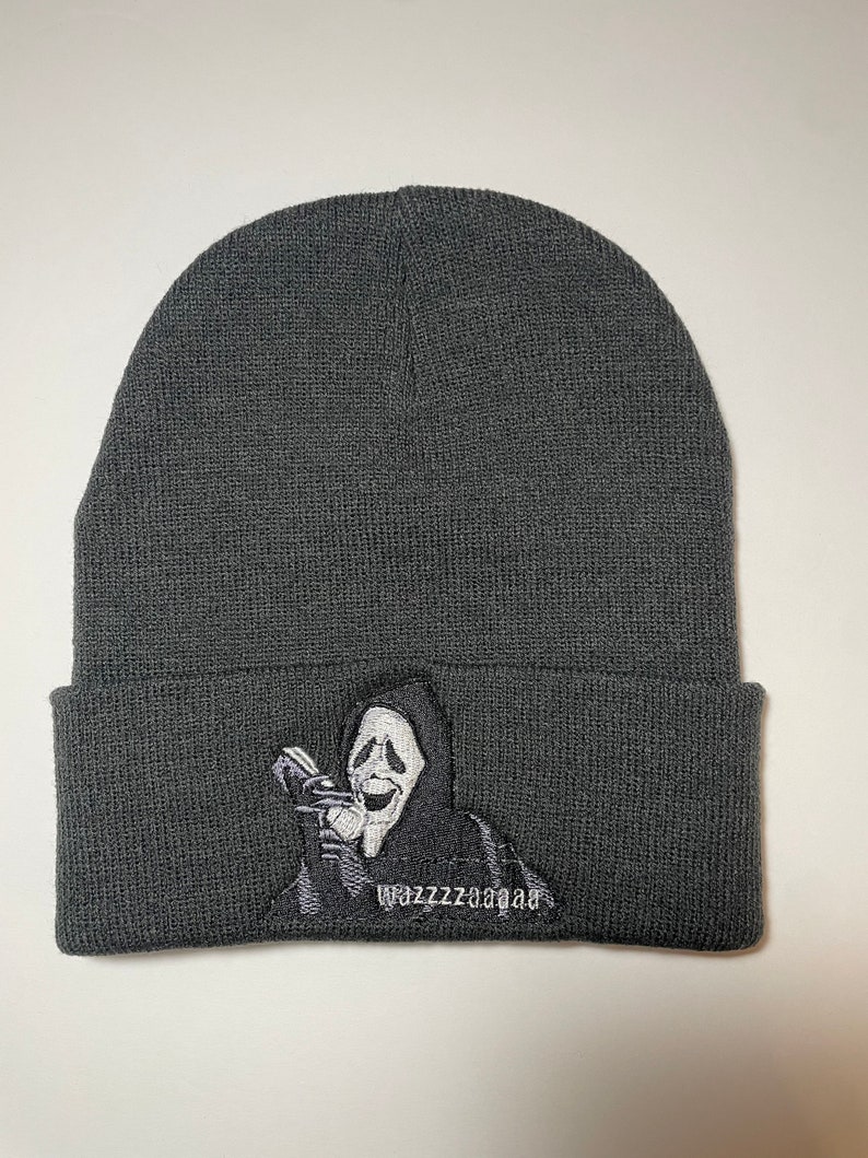 Ghost Face/ Scream Beanie Embroidery - Etsy
