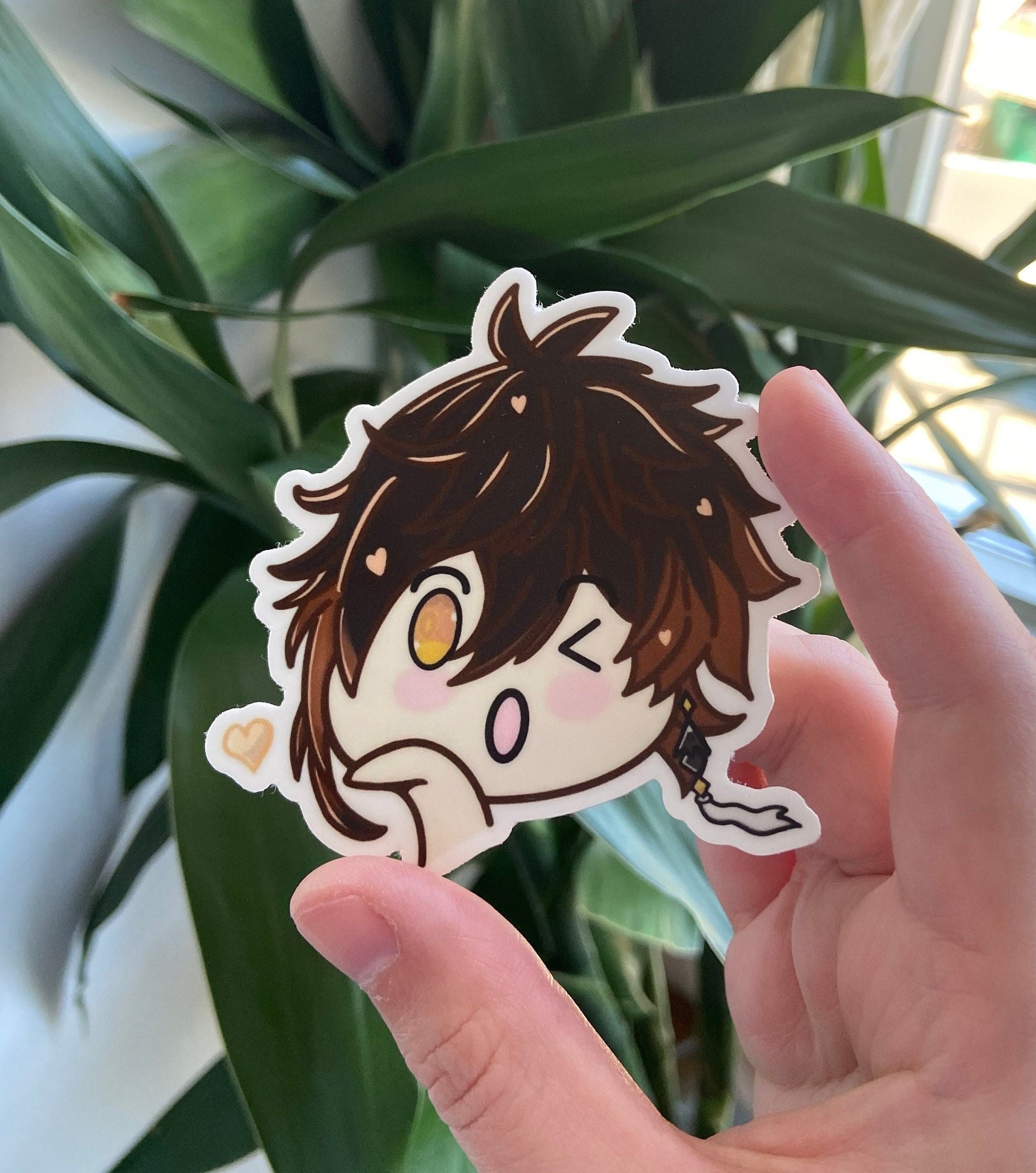 Zhongli Chibi Sticker Genshin Impact Matte Die-cut Vinyl Sticker Water ...